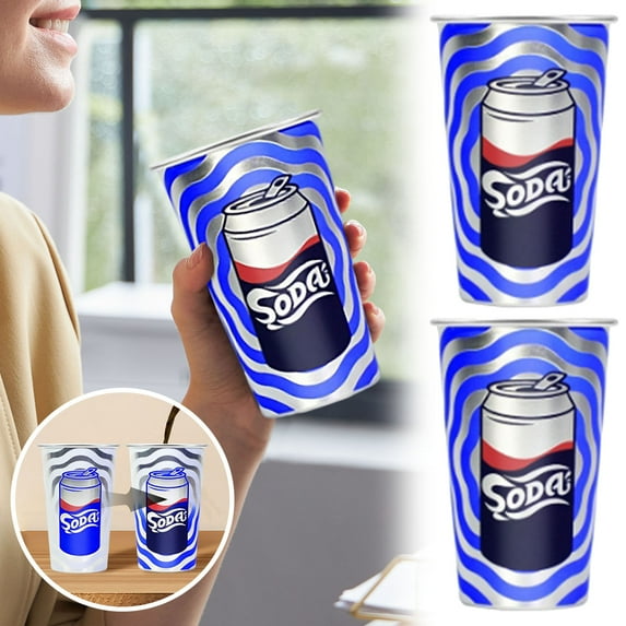 Funny Color Changing Aluminum Pint Cups Set 15.22 OZ Set of 2 Novelty ...