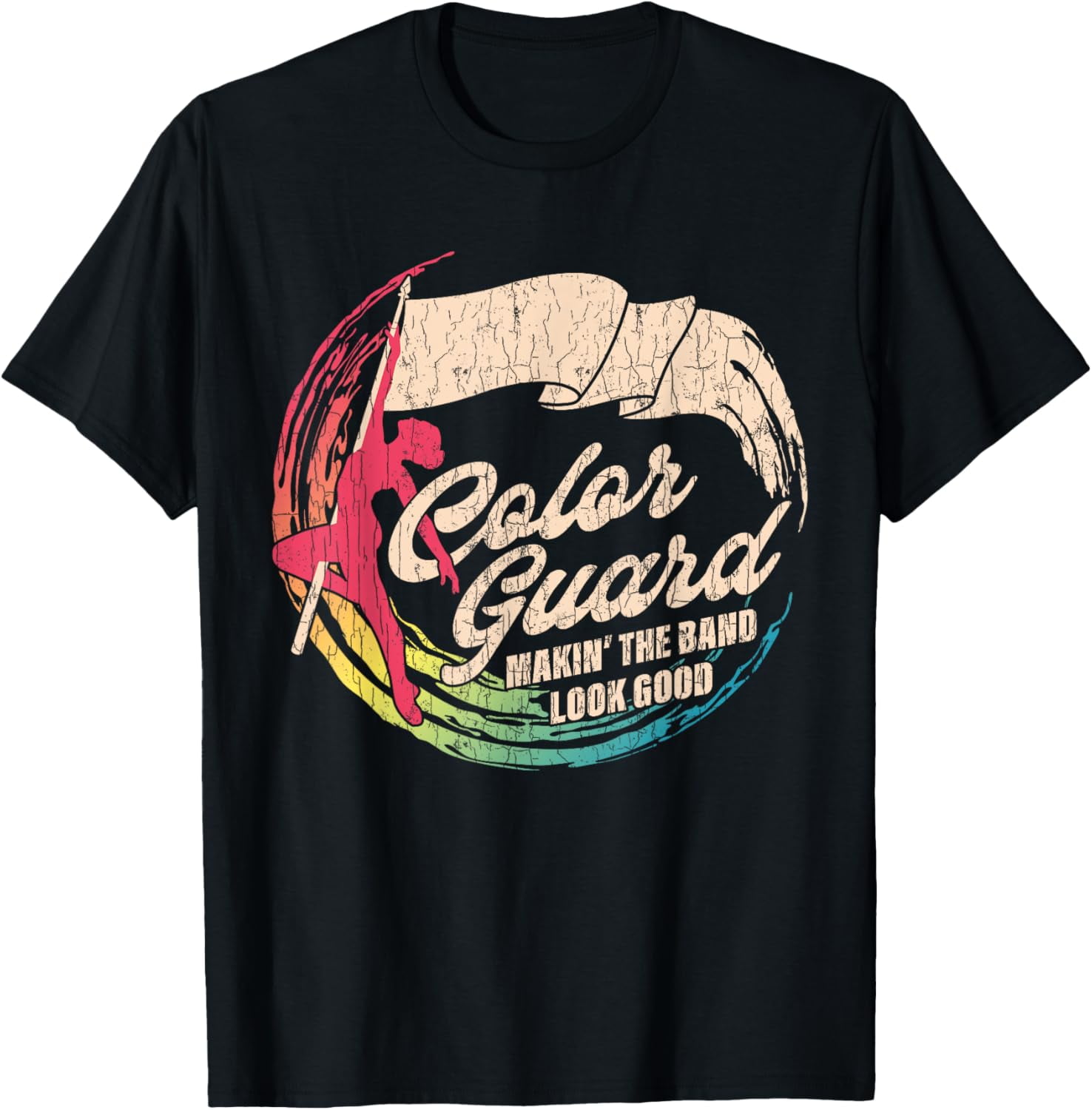 Funny Color Guard Apparel For Women Teens Colorguard Gift T-Shirt ...