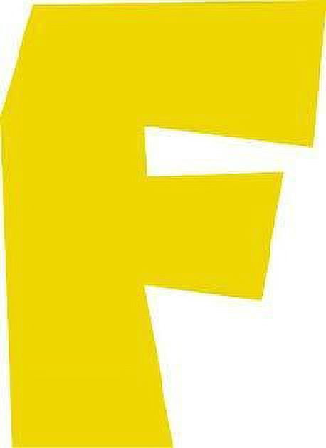 Funny Colorful Alphabetical Letter F Cartoon Character Wall Art Sticker ...