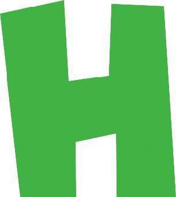 Funny Colorful Alphabetical Letter H Cartoon Character Wall Art Sticker ...