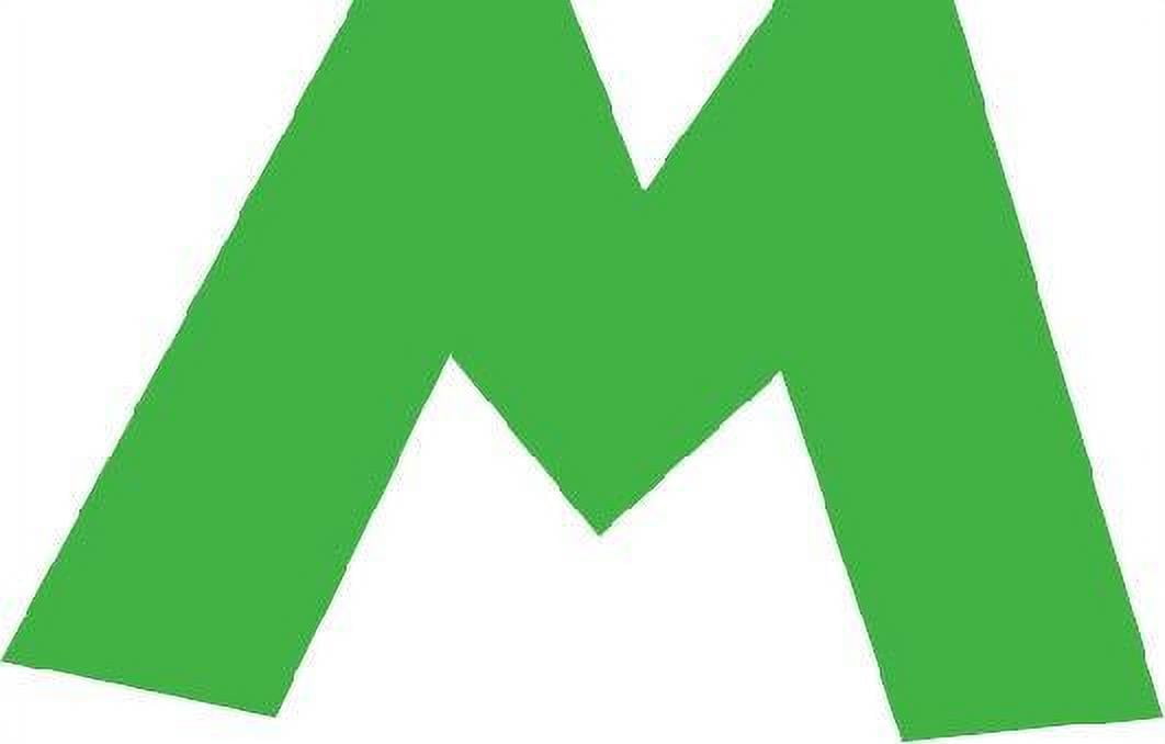 Funny Colorful Alphabetical Letter M Cartoon Character Wall Art Sticker ...