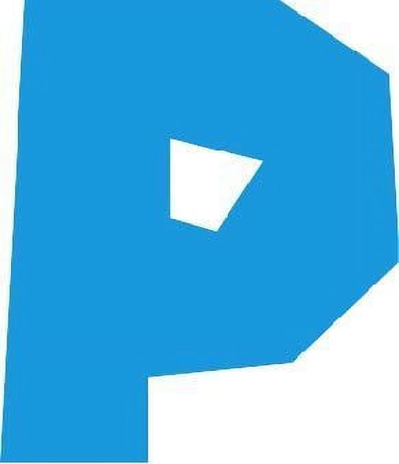 Funny Colorful Alphabetical Letter P Cartoon Character Wall Art Sticker ...