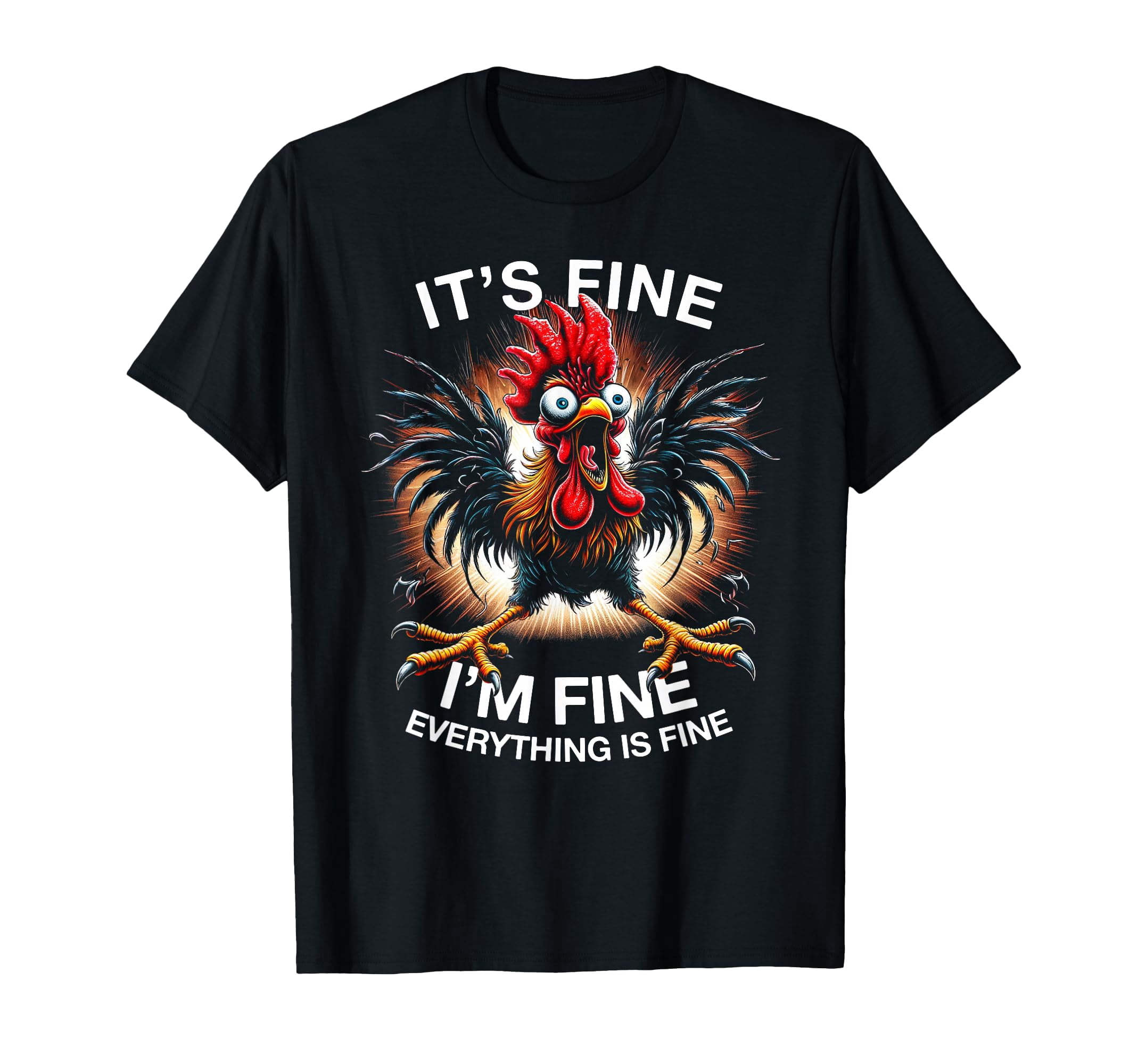 Funny Colorful Rooster T-Shirt for a Quirky and Cheerful Style ...