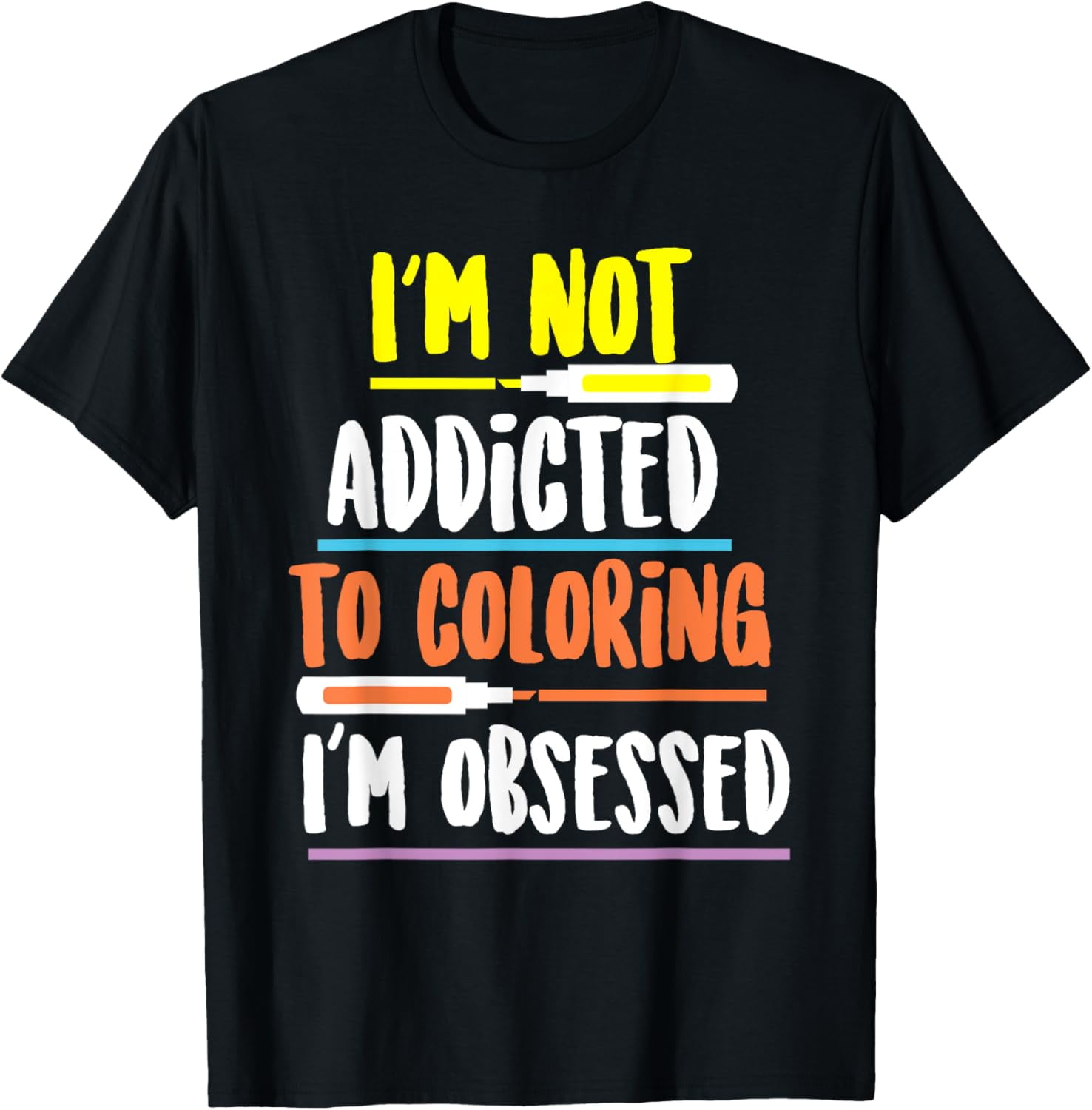 Funny Coloring Crayons Design For Colored Pencils Lovers T-Shirt ...