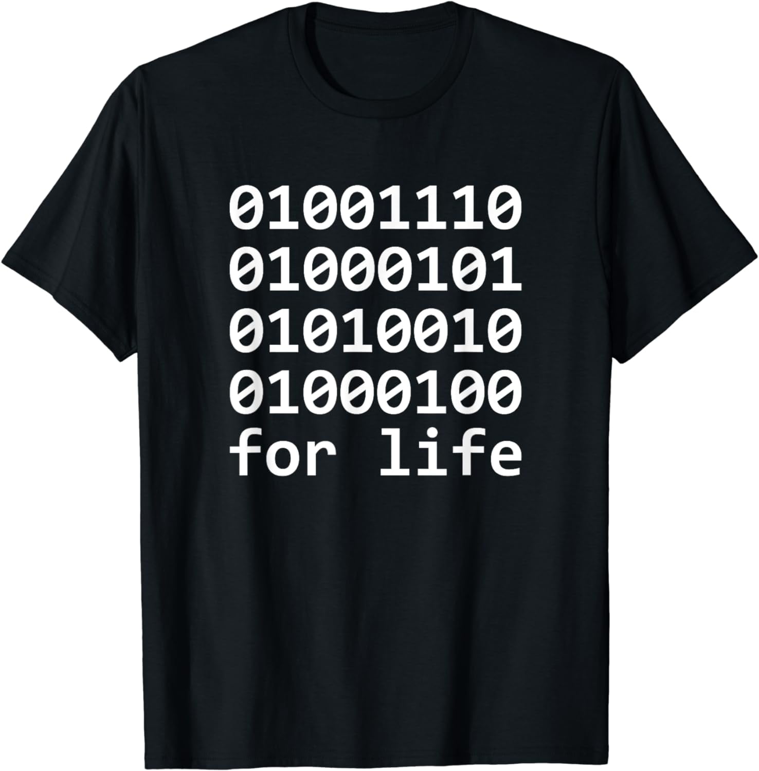 Funny Computer Binary Code Programmer Nerd For Life T Shirt