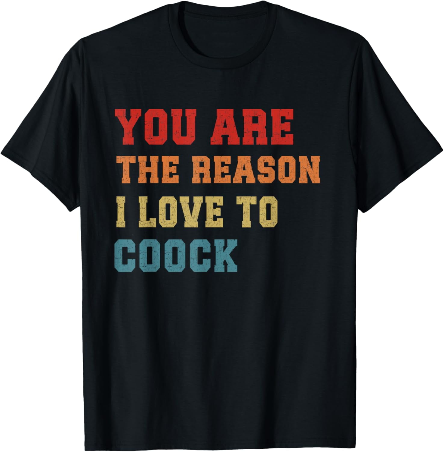 Funny Cooker Design Vintage Are The Reason I Love To Cook T-Shirt ...