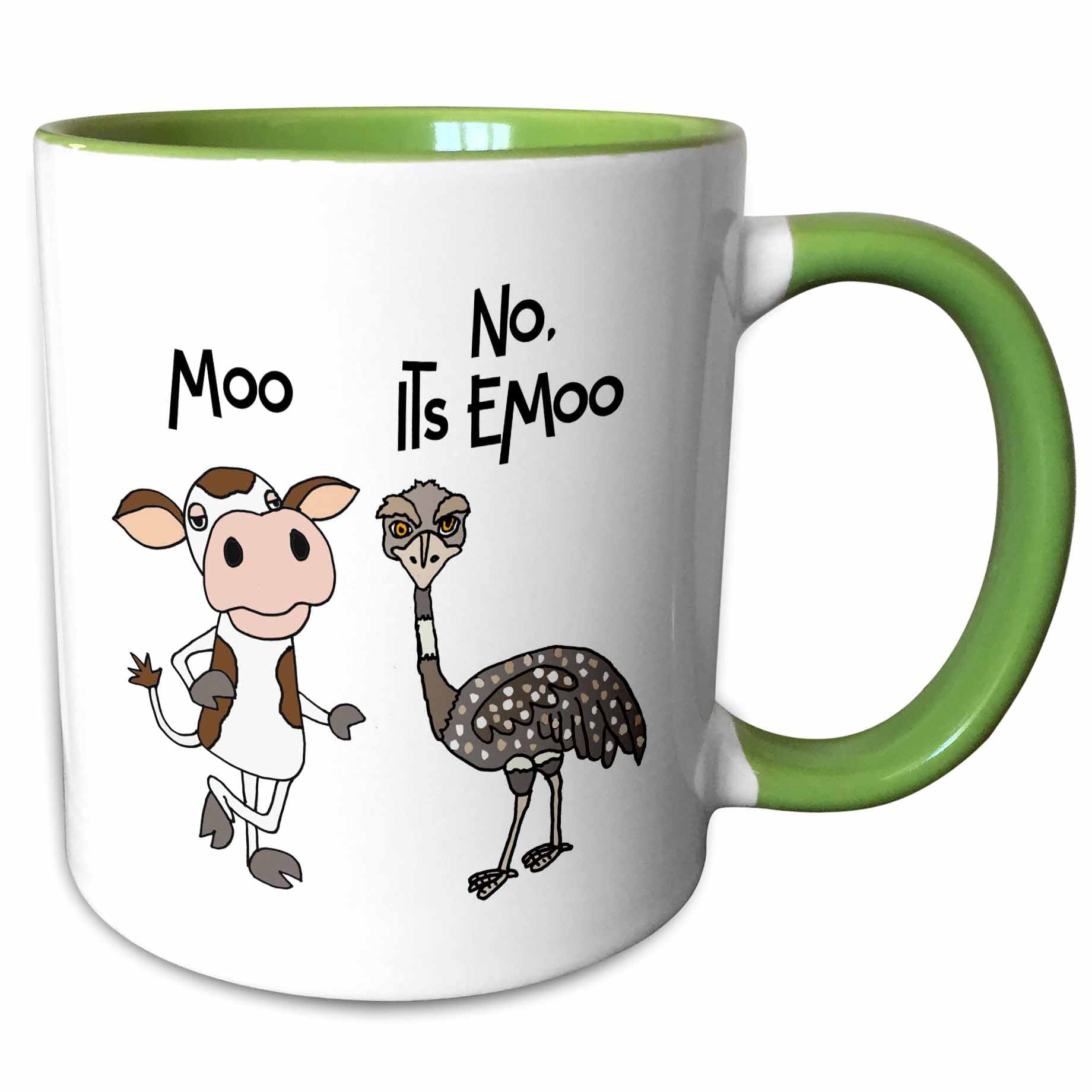 3drose, Funny Cool Camera Hog Emu Bird and Cow Moo and Emoo Pun Cartoon ...
