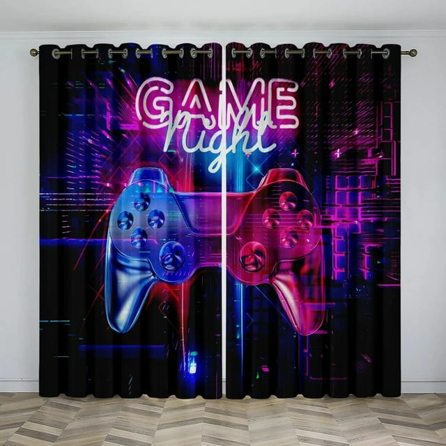 Funny Cool Gamepad Gamer Game Controller Boy Window Curtains Blinds for ...