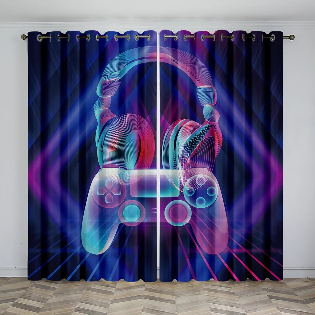 Funny Cool Gamepad Gamer Game Controller Boy Window Curtains Blinds for ...