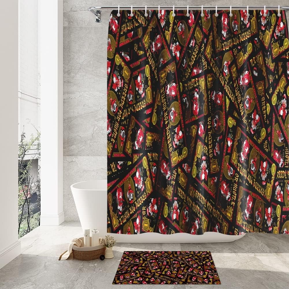 Funny Cool Money Shower Curtains set for Mens Bathroom Accessories Set ...