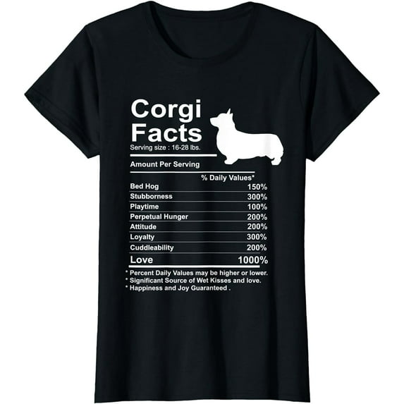 Funny Corgi Facts nutrition Gift Cardigan Pembroke Corgi mom T-Shirt ...