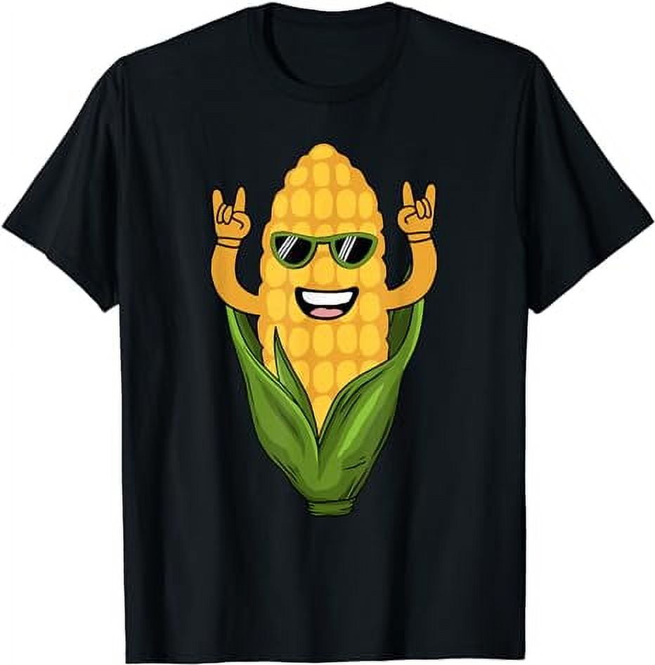 Funny Corn Design For Men Women Sweet Corn On The Cob Lovers T-Shirt ...