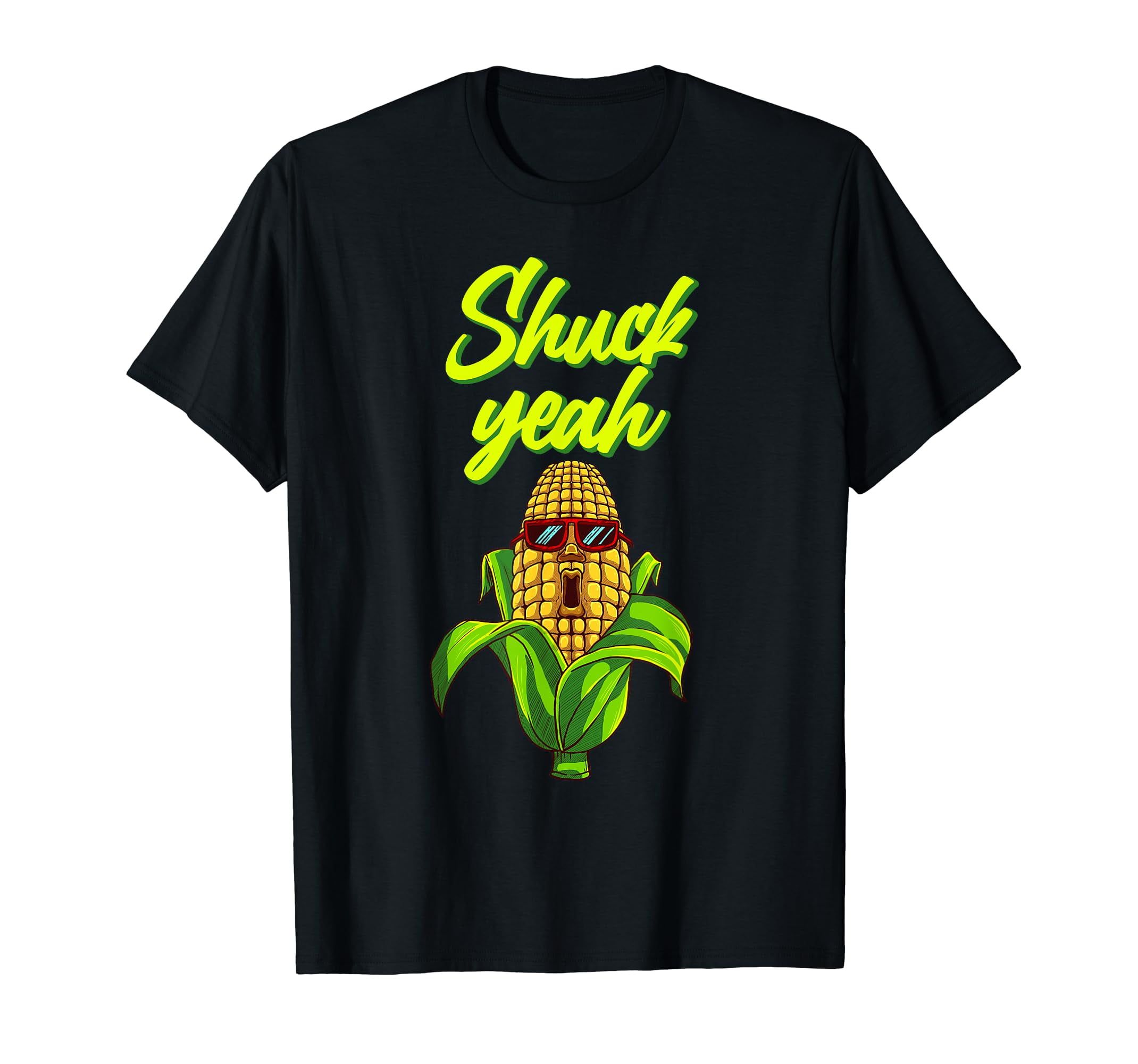 Funny Corn Gift For Men Women Cool Corn On Cob Shuck Yeah T-Shirt ...