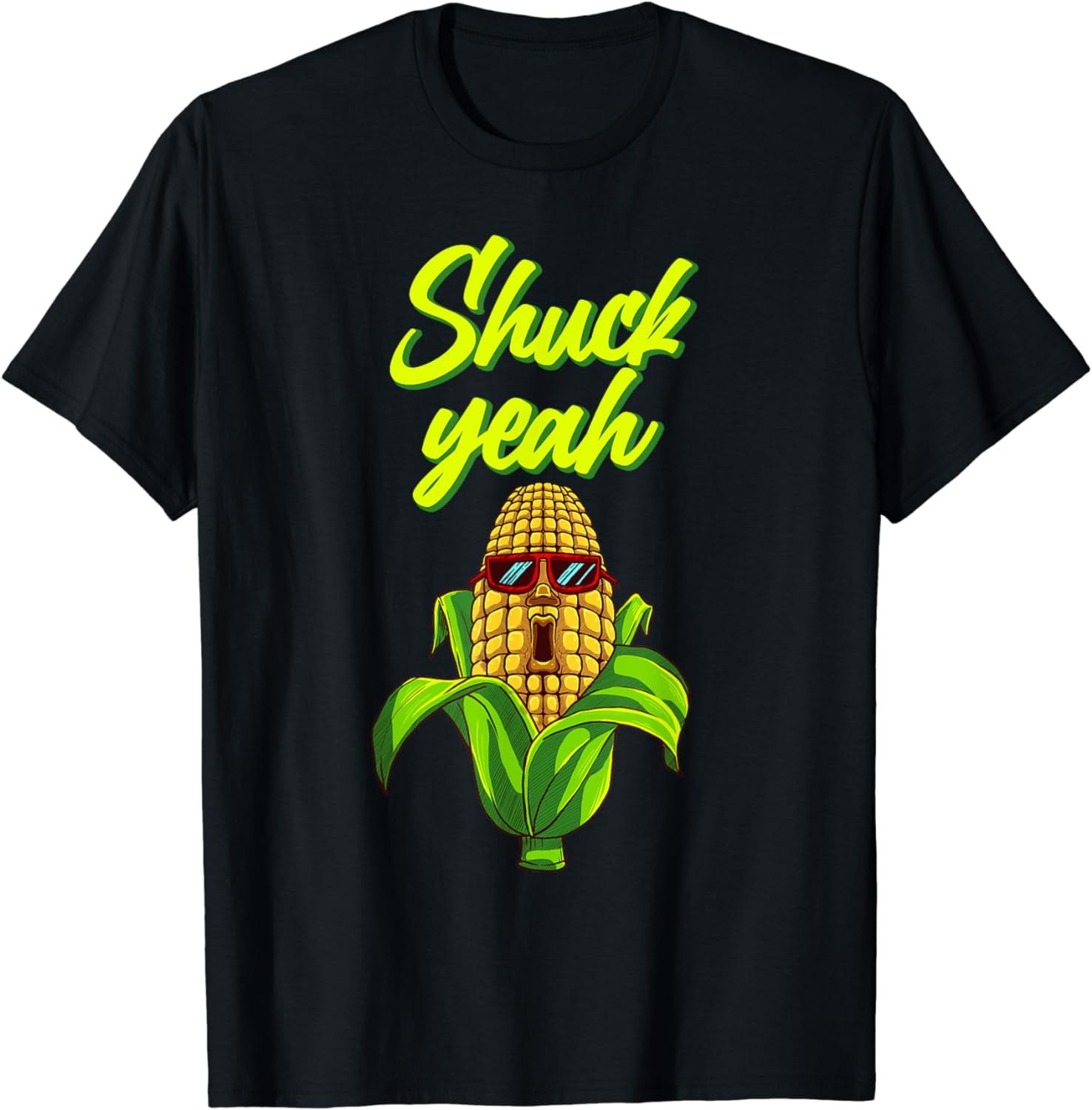 Funny Corn Gift For Men Women Cool Corn On Cob Shuck Yeah T-Shirt ...