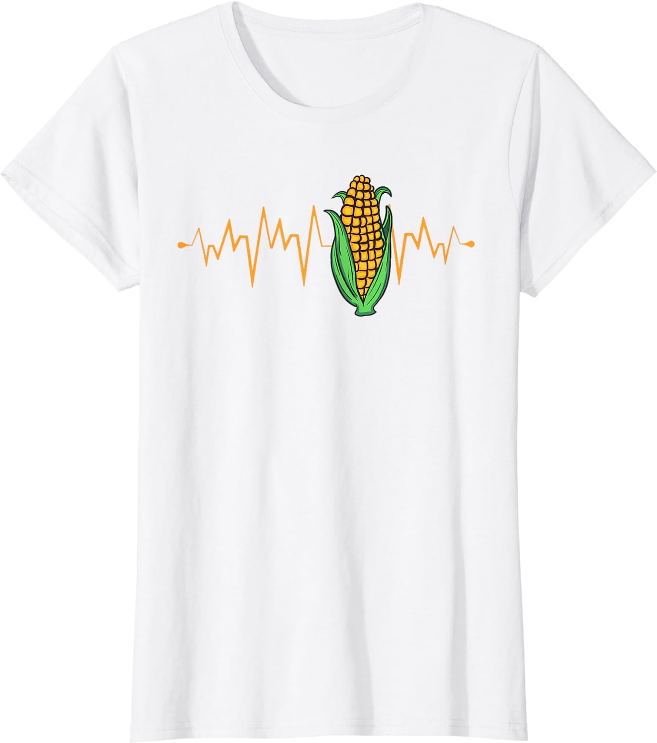 Funny Corn Heartbeat Corn On The Cob Farming EKG T-Shirt - Walmart.com