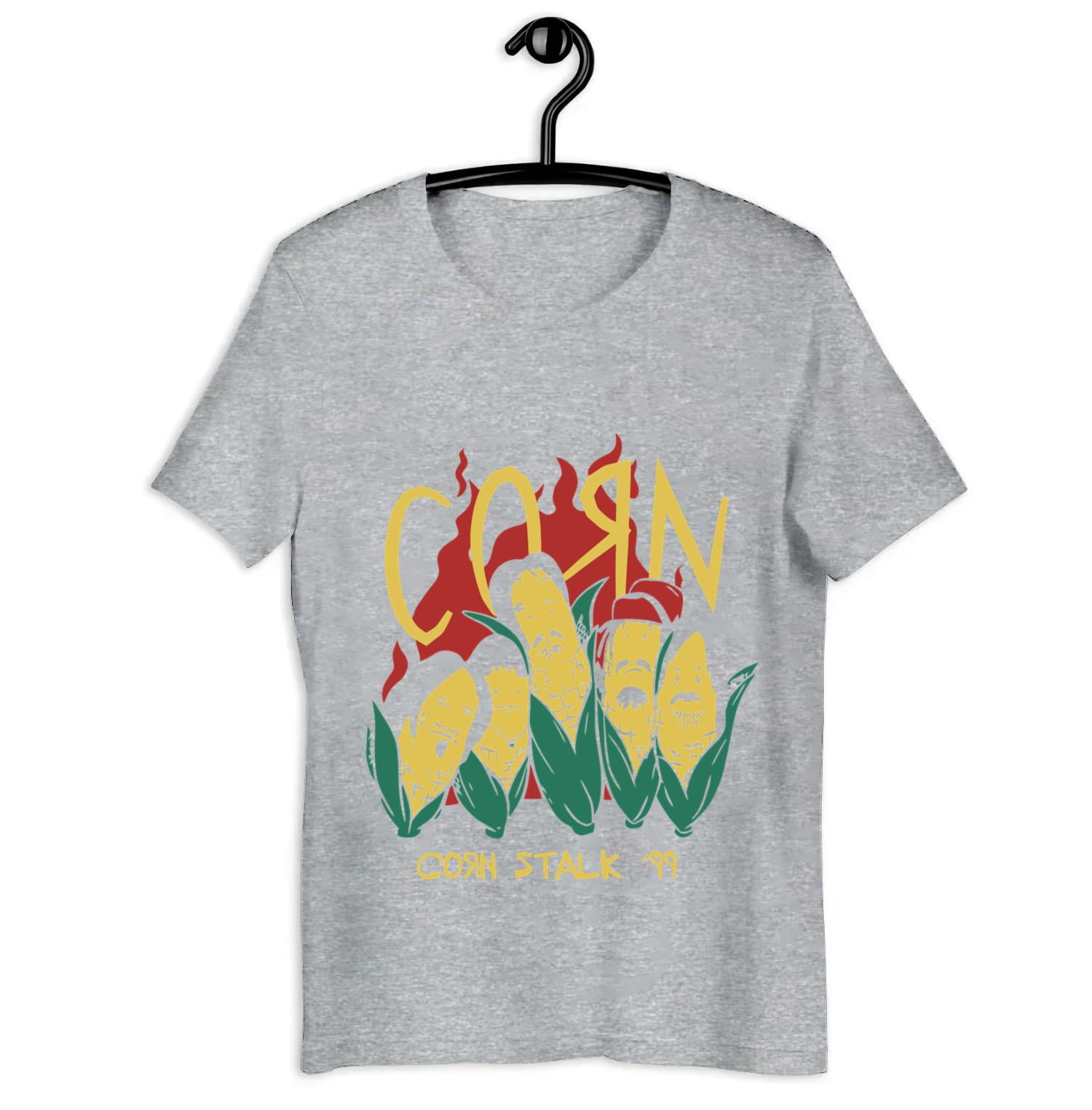 Funny Corn Rock Shirt – Parody Band Graphic Humor Shirt New Instock ...