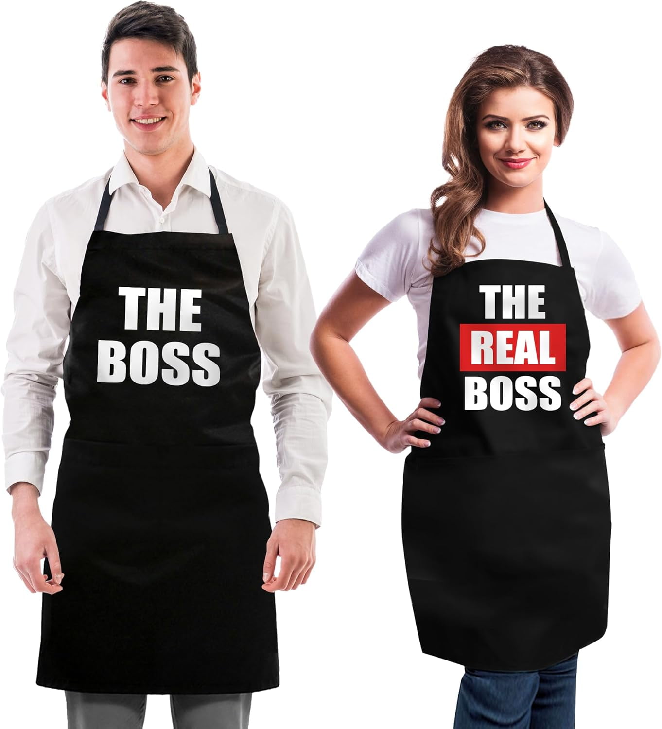 Funny Couple Aprons - Gift Ideas For Her Him - Kitchen Cooking Set ...