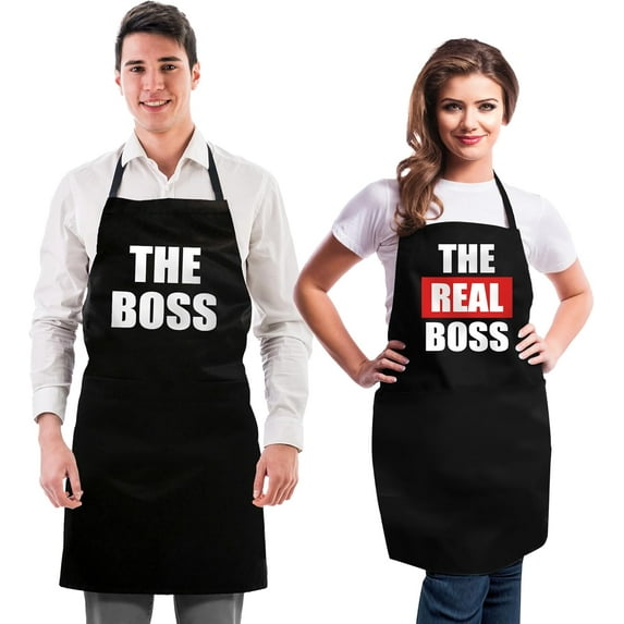 Funny Couple Aprons - Gift Ideas For Her Him - Kitchen Cooking Set ...