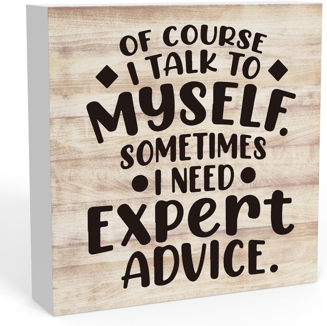 Funny Of Course I Talk To Myself Sign, Home Office Desk Decor For Men ...