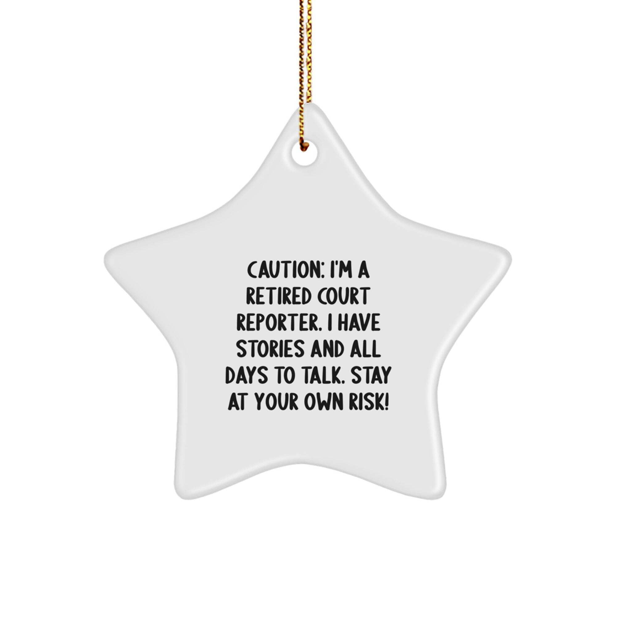 Funny Court Reporter Gifts from Friends for Christmas - 'Caution: I'm A ...