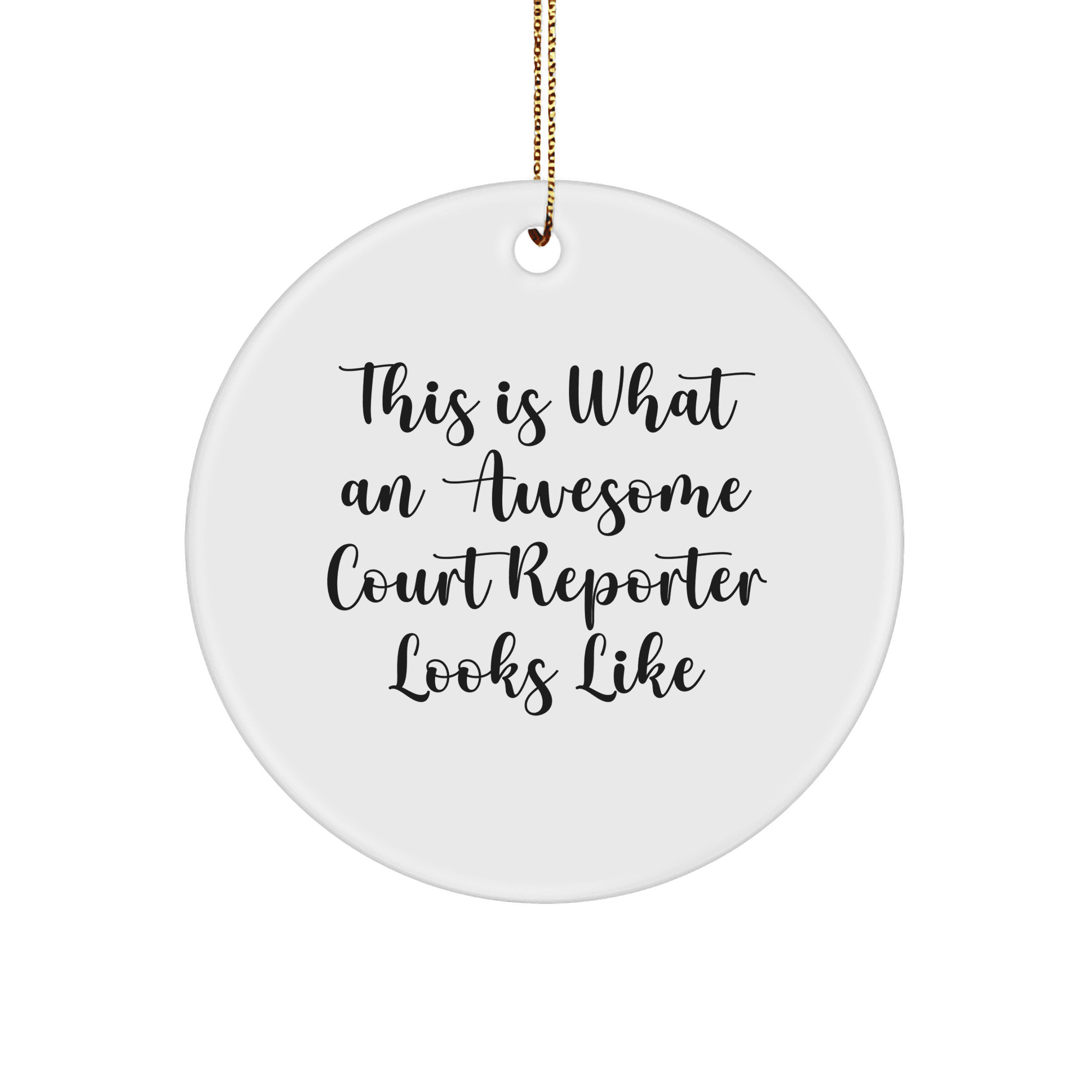 Funny Court Reporter Gifts from Friends for Christmas - Circle Ornament ...