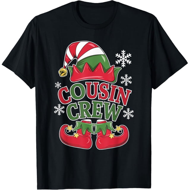 Funny Cousin Crew Elf Christmas Elf Cousin Kids Boys Girls T-Shirt ...