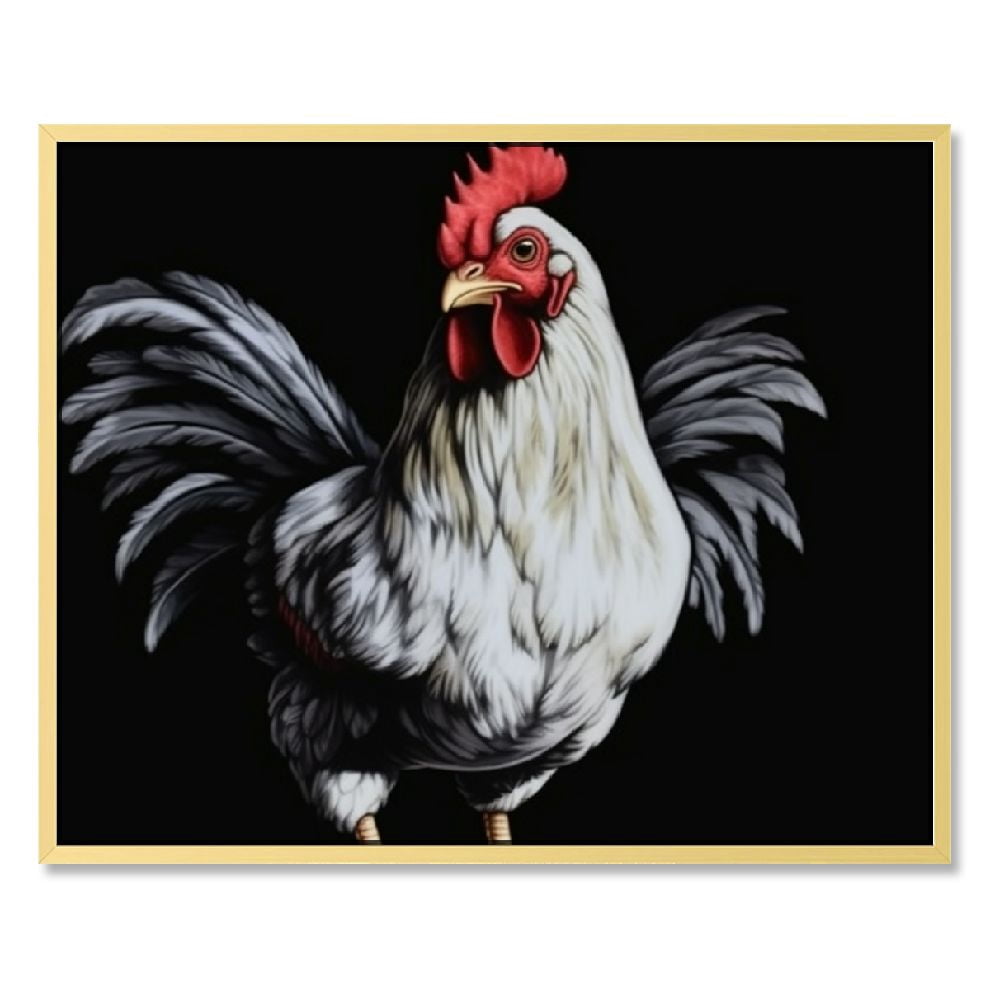 Funny Cow Chicken Wall Art Canvas Painting Prints Hanging Picture ...