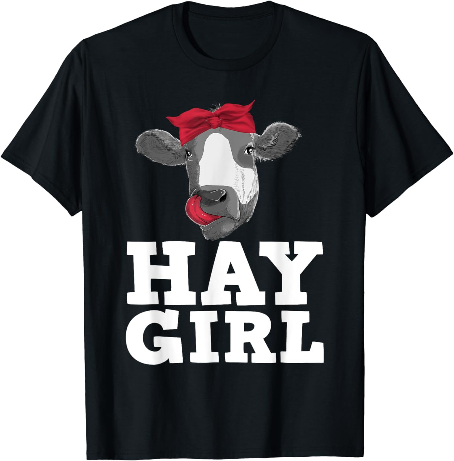 Funny Cow Design For Women Girls Cow Farmer Dairy Farming T-Shirt ...