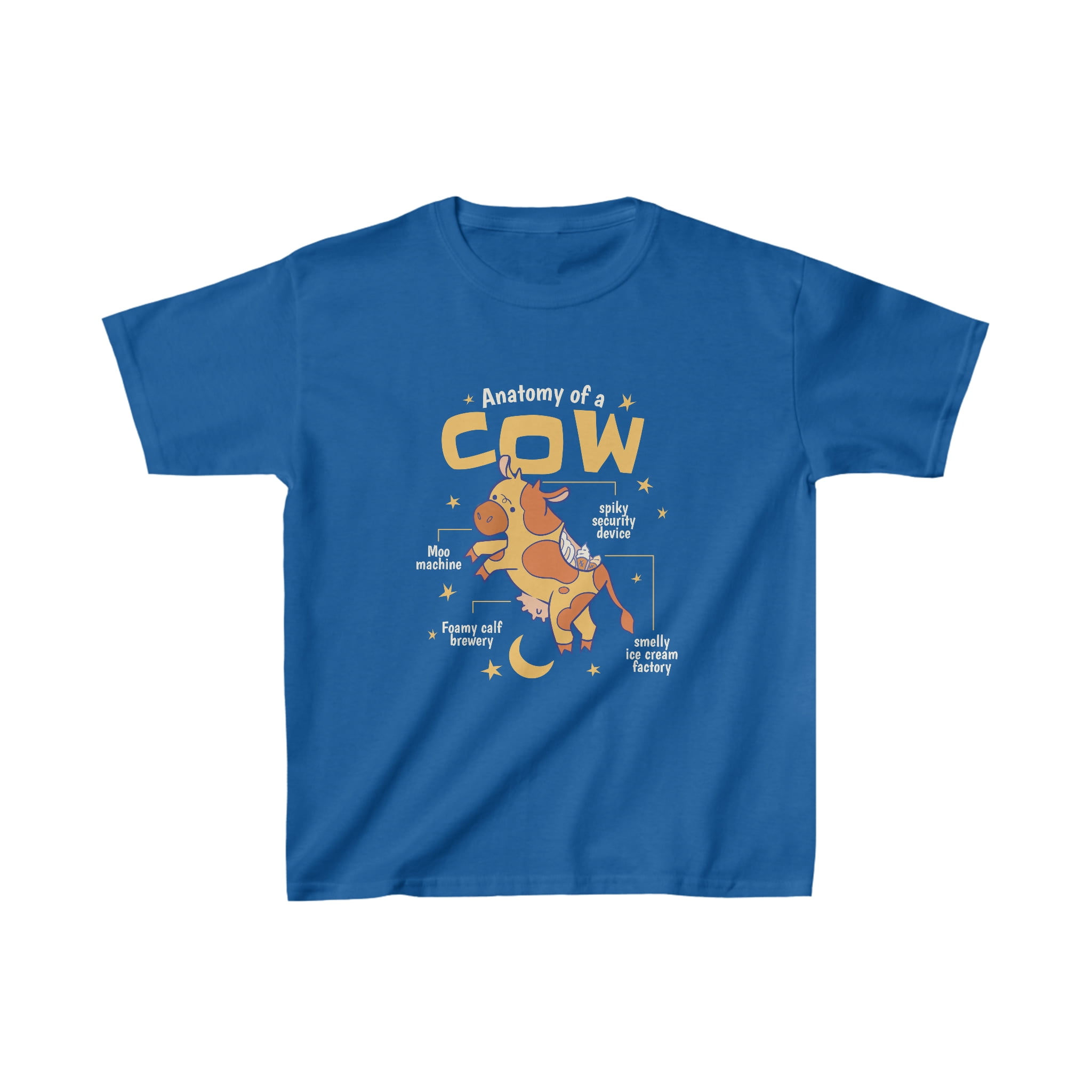 Funny Cow Lovers Anatomy of a Cow Kids T-Shirt - Walmart.com