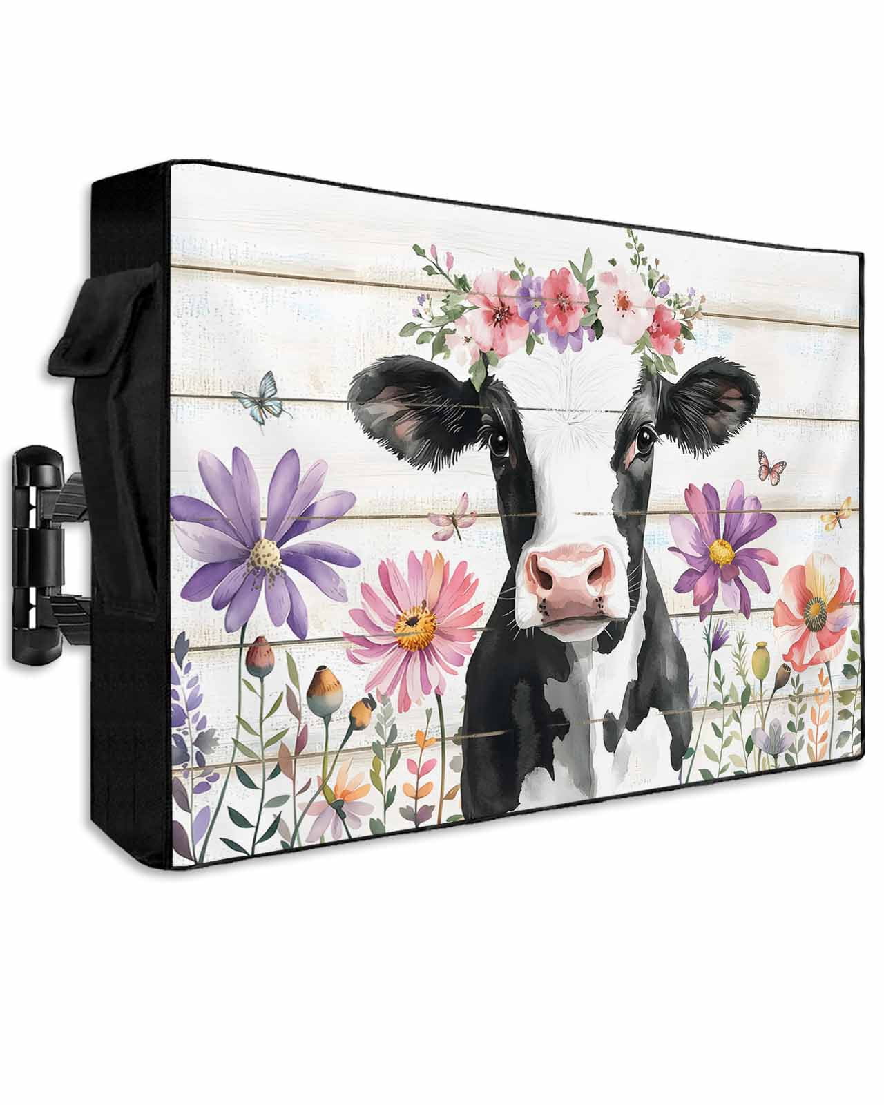 Funny Cow Outdoor TV Cover 70 to 75 inch Rustic Farmhouse Animal ...