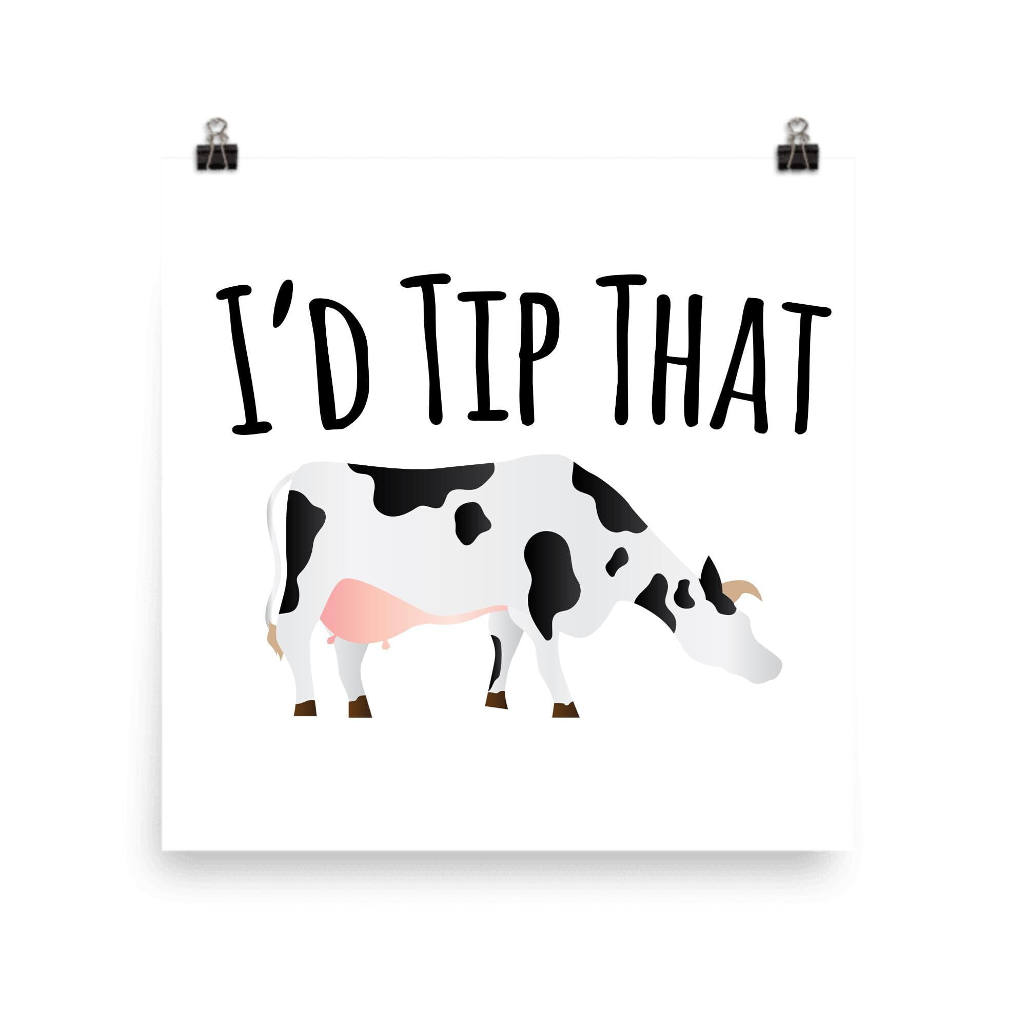 Funny Cow Poster - Wall Decor for Cow Lovers Gift - Walmart.com