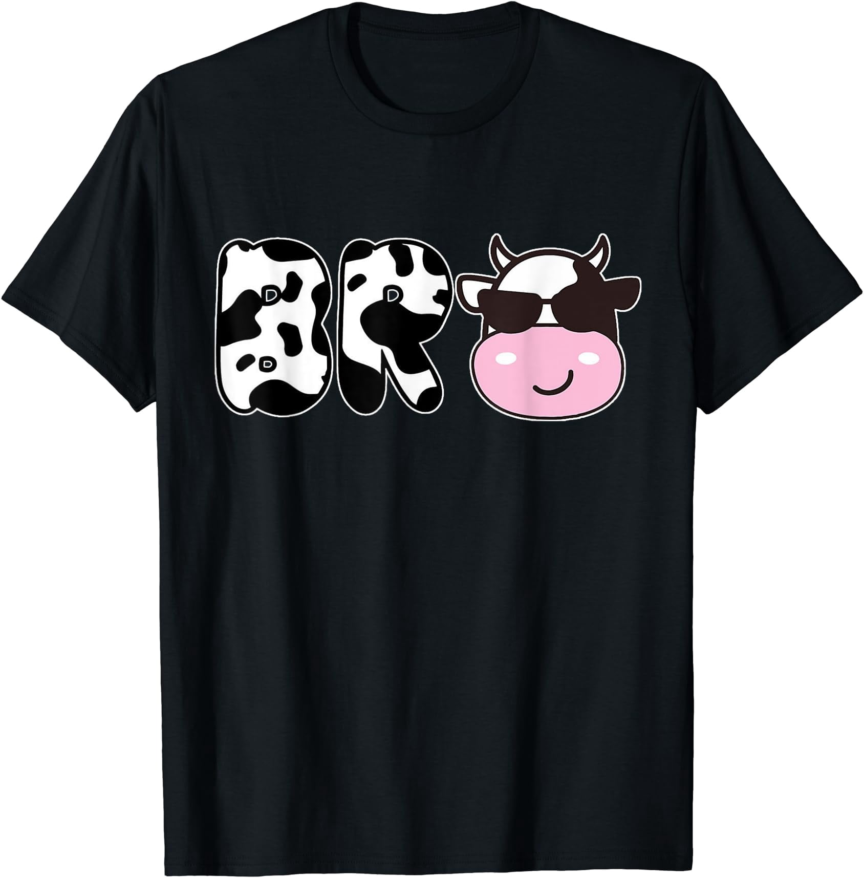 Funny Cow Print BRO Cartoon Head T-Shirt for Brother Birthday - Walmart.com