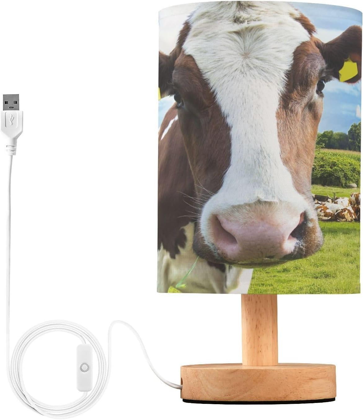 Funny Cow Western Farm Animal Bedside Lamp for Home Decor - Walmart.com