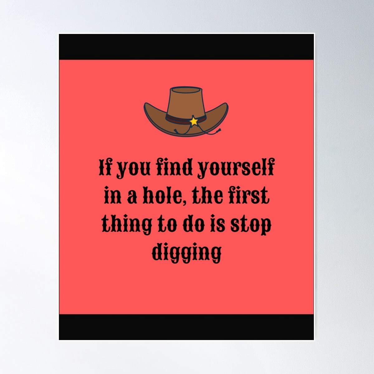 Funny Cowboy Advice Poster Wall Art, Modern Wall Decor For Living Room ...