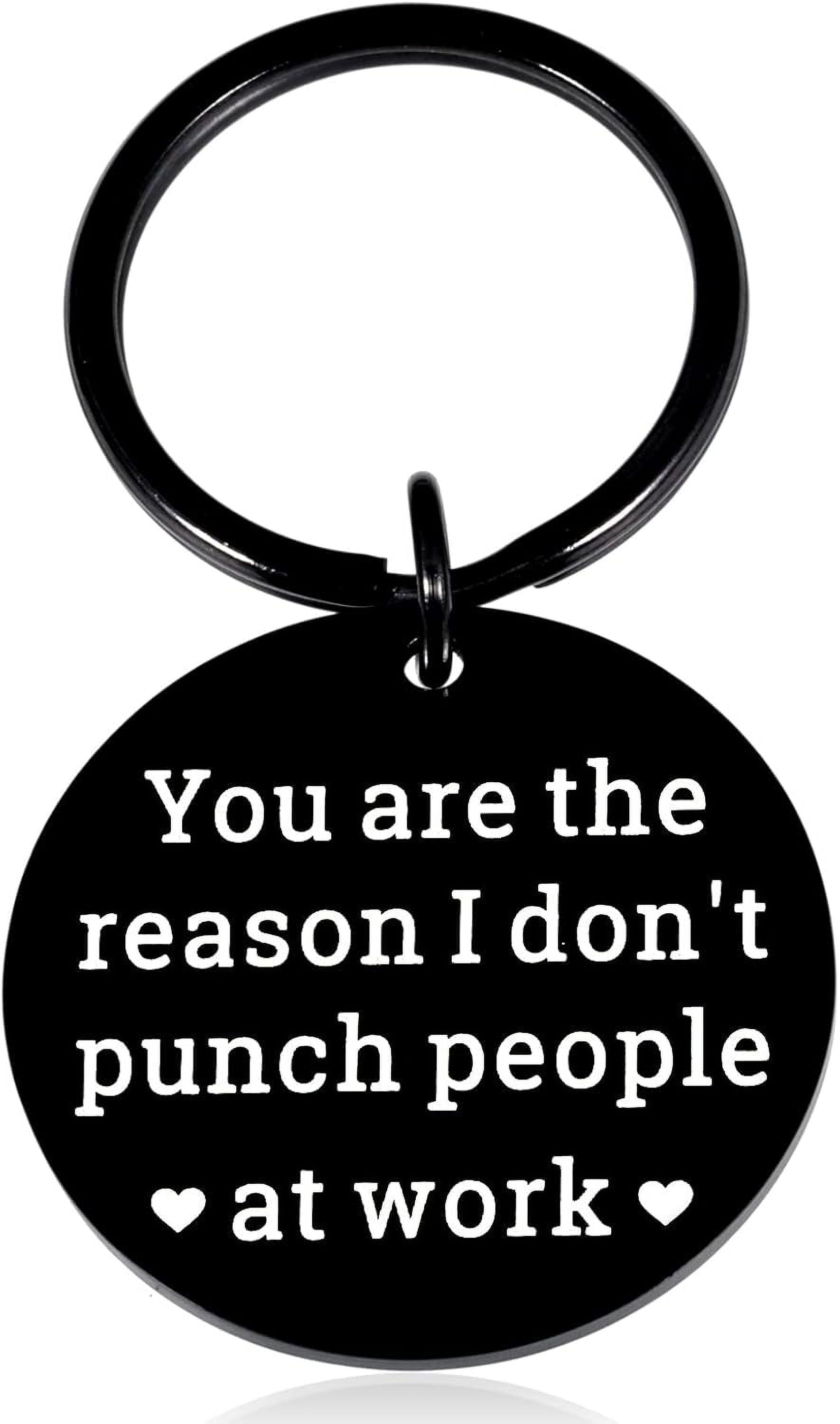 Funny Coworker Keychain Gift for Women Men Secret Santa Gifts Work ...