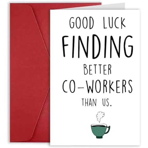Funny Coworker Leaving Farewell Card for Colleagues New Job, Good Luck ...