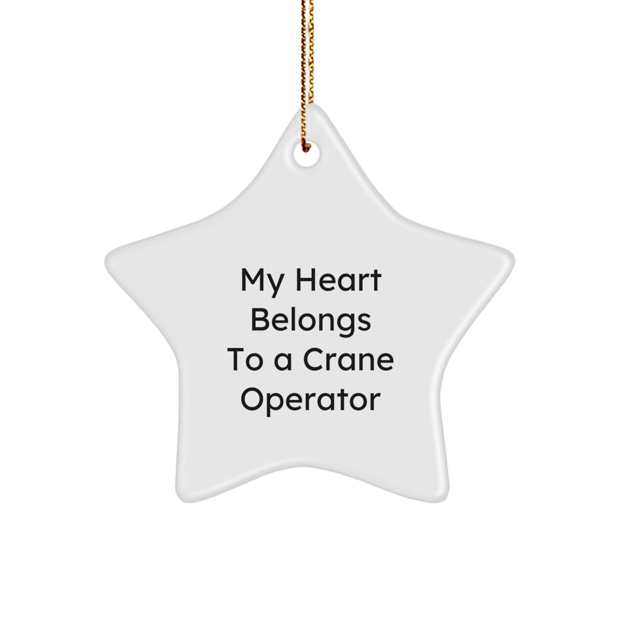 Funny Crane Operator Gifts for Men - My Heart Belongs To A Crane ...