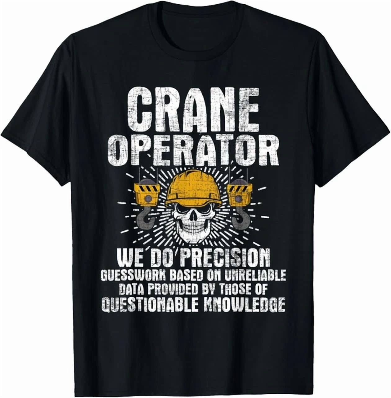 Funny Crane Operator T-Shirt Sarcastic Construction Worker Skull ...