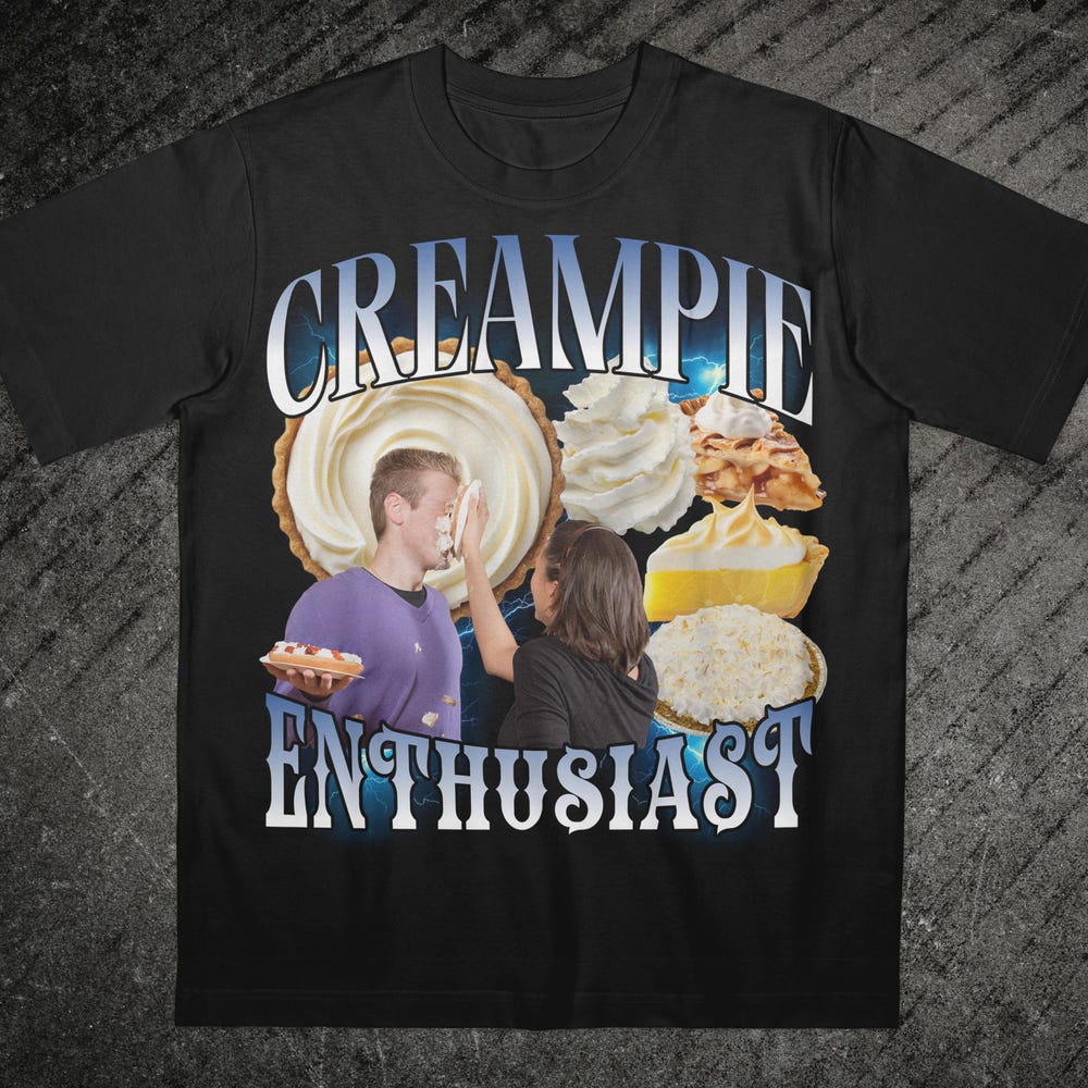 Funny Cream Pie Enthusiast T-Shirt, Gen Z Dank, 90S Vintage Bootleg ...