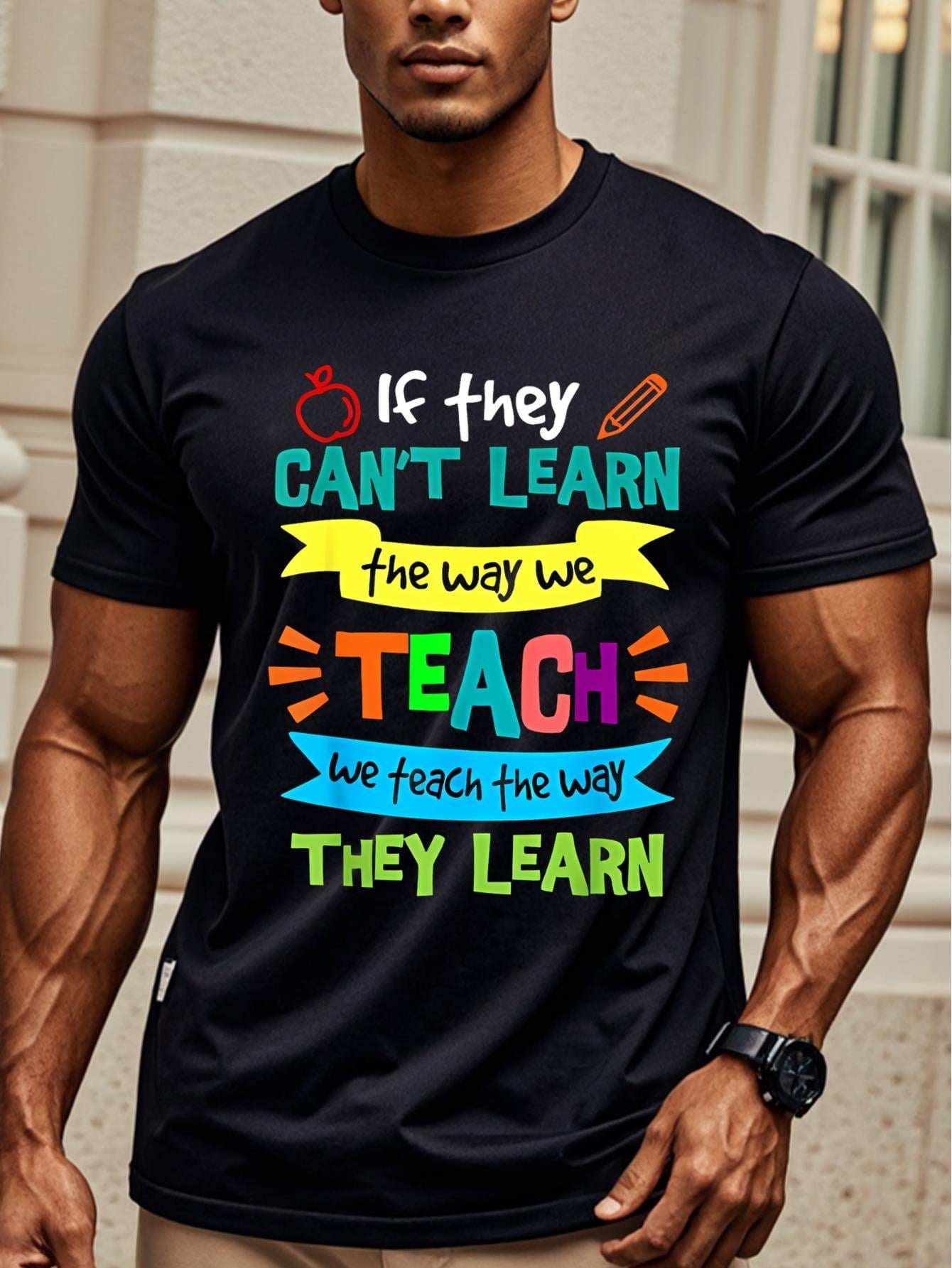 Funny Crew Neck Black T-Shirts - 100% Cotton Soft Mens Cotton T-Shirt ...