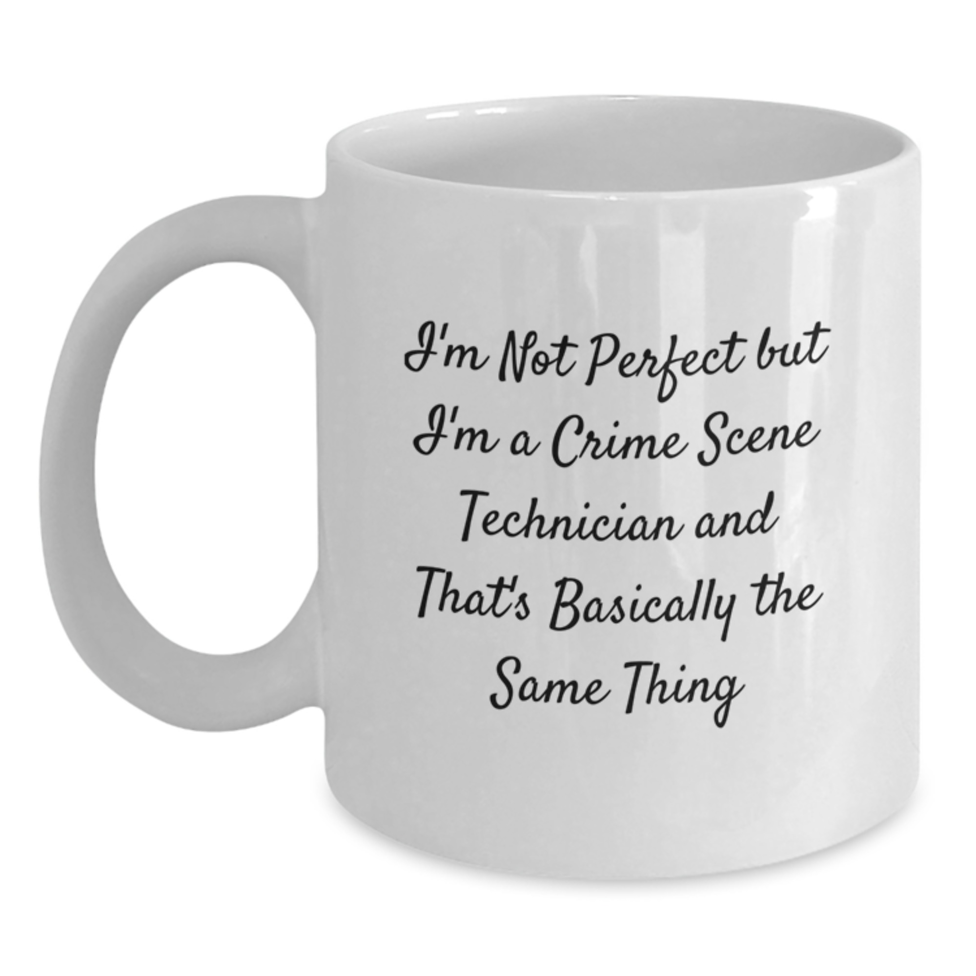 Funny Crime Scene Technician Gifts for Men, Women, or Friends, White ...