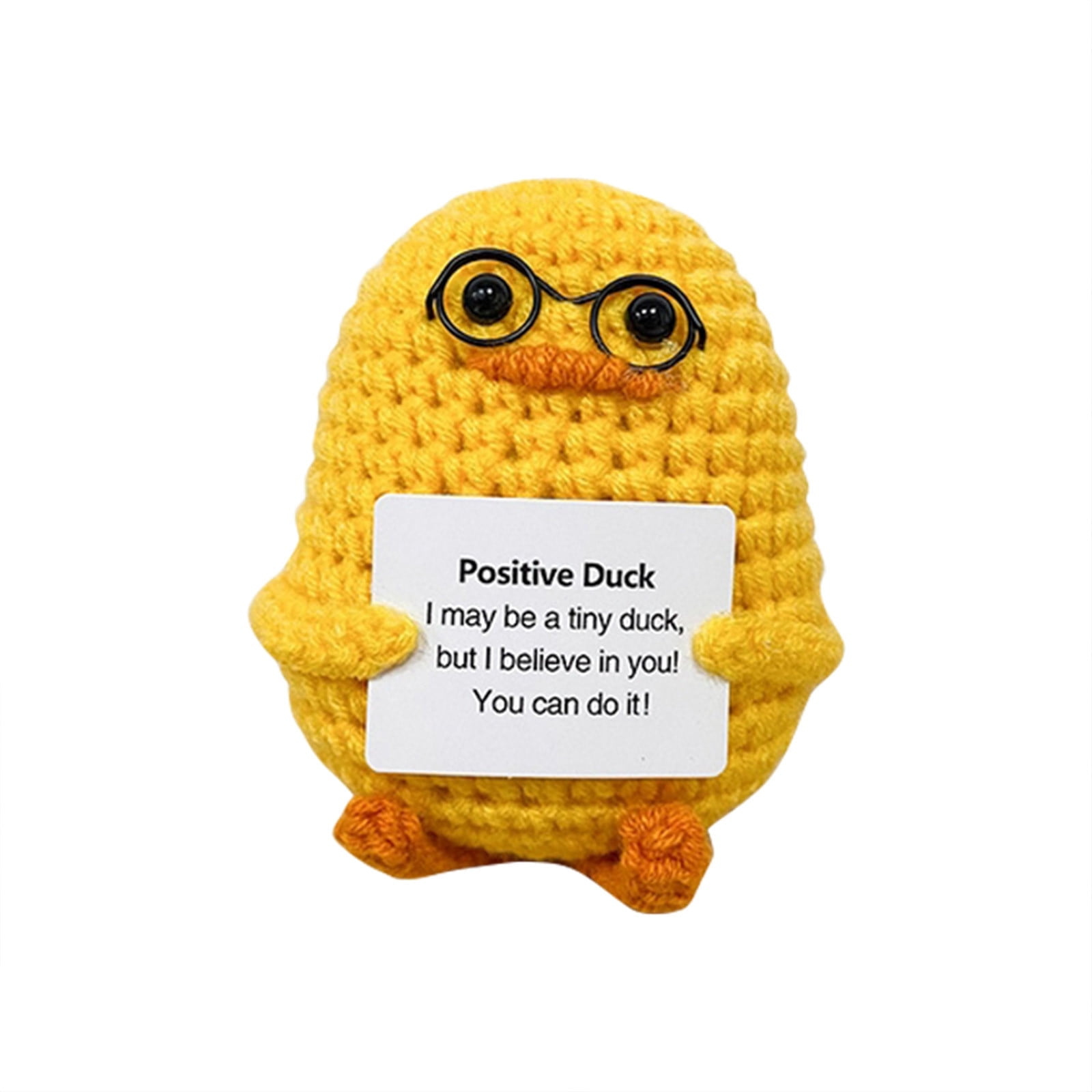 Funny Crochet Positive Duck – Handmade Emotional Cheer Up Support ...