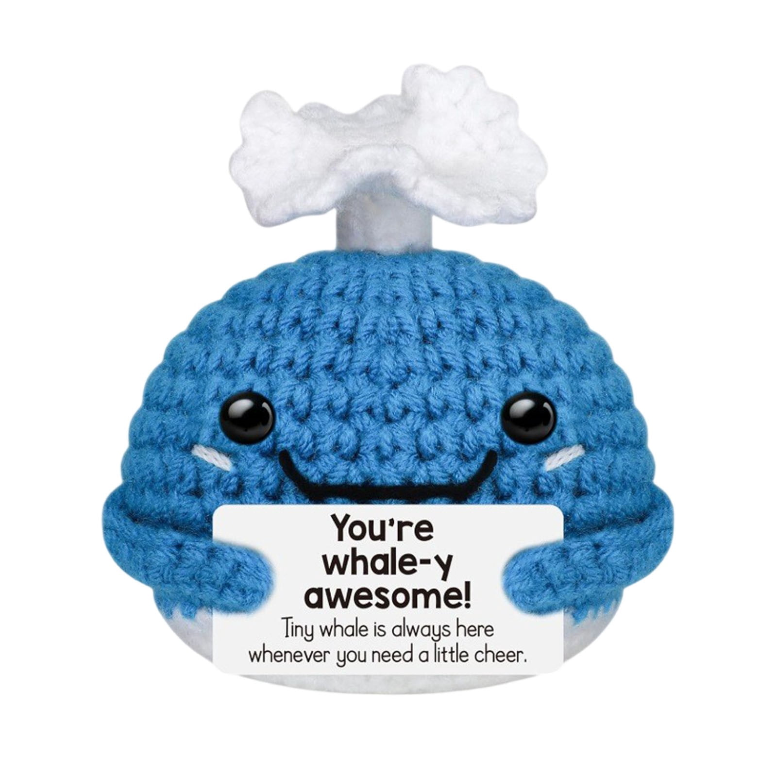 Funny Crochet Whale Gift – "You're whale-y awesom!" Small Cute Handmade ...