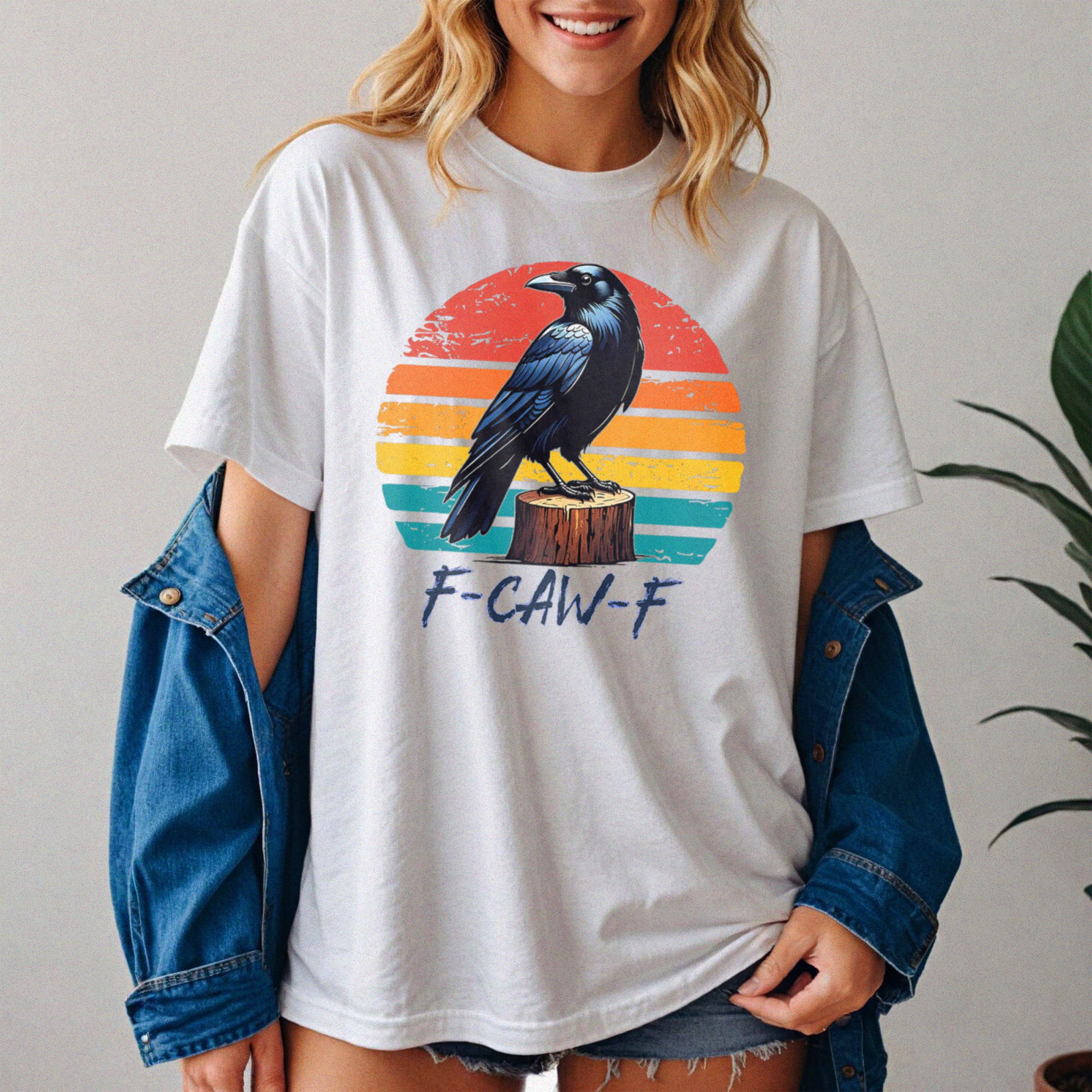 Funny Crow Raven T-Shirt, Unisex Black Bird Tee, Autumn Nature-Inspired ...