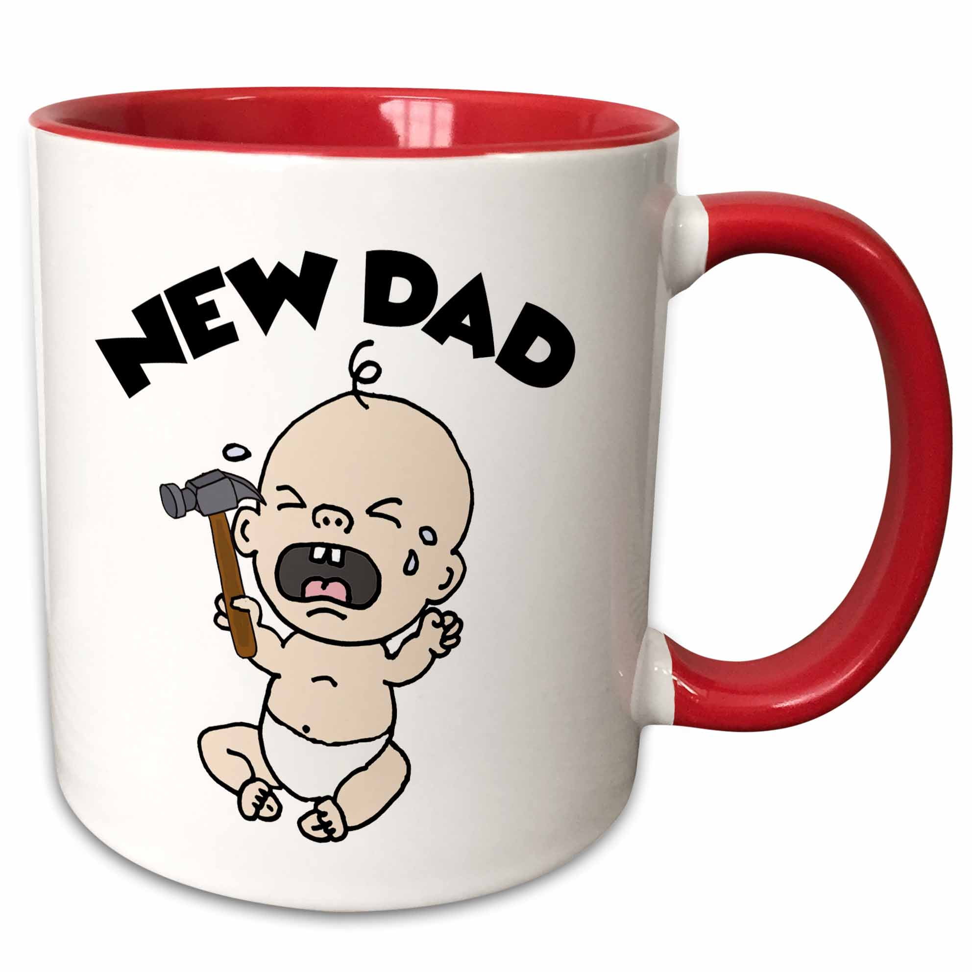 3drose, Funny Crying Baby with Hammer New Dad New Born Parent Satire ...