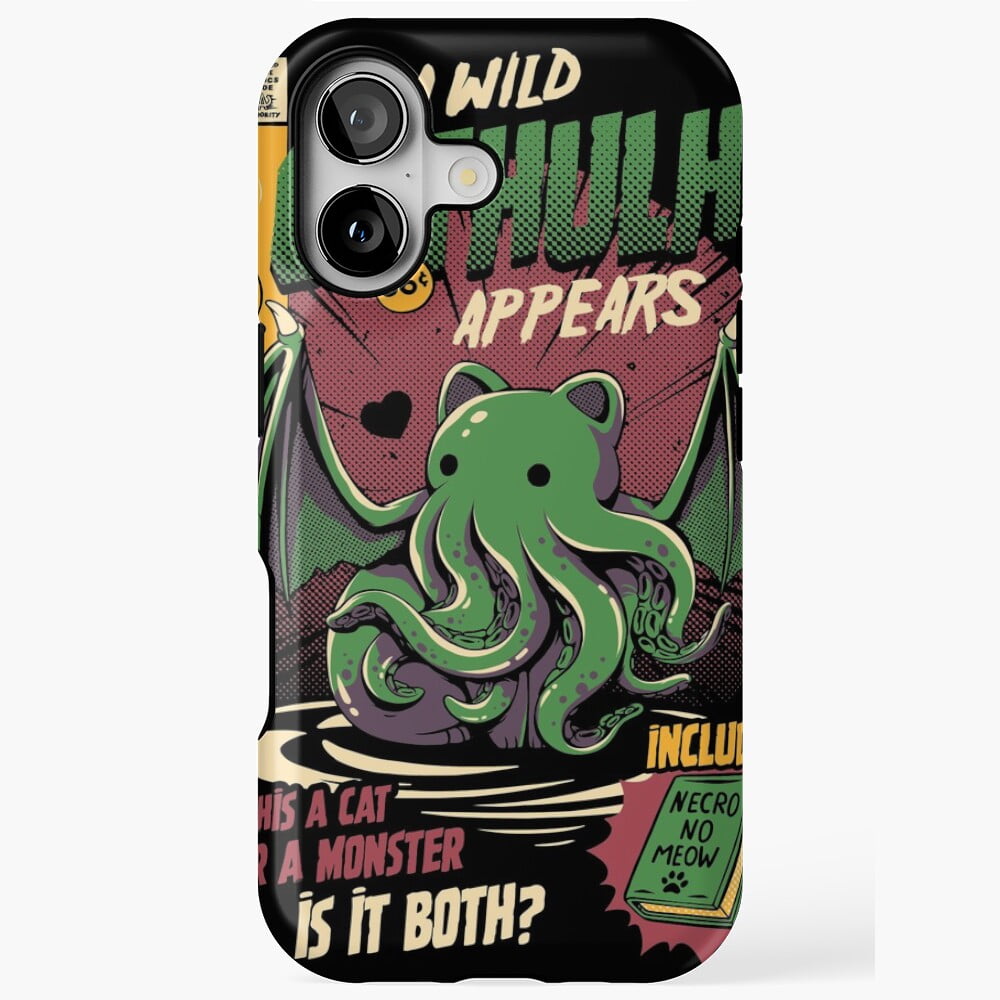 Funny Cthulhu Cat Lovecraft Meme Compatible Phone Case for iPhone 11–17 ...