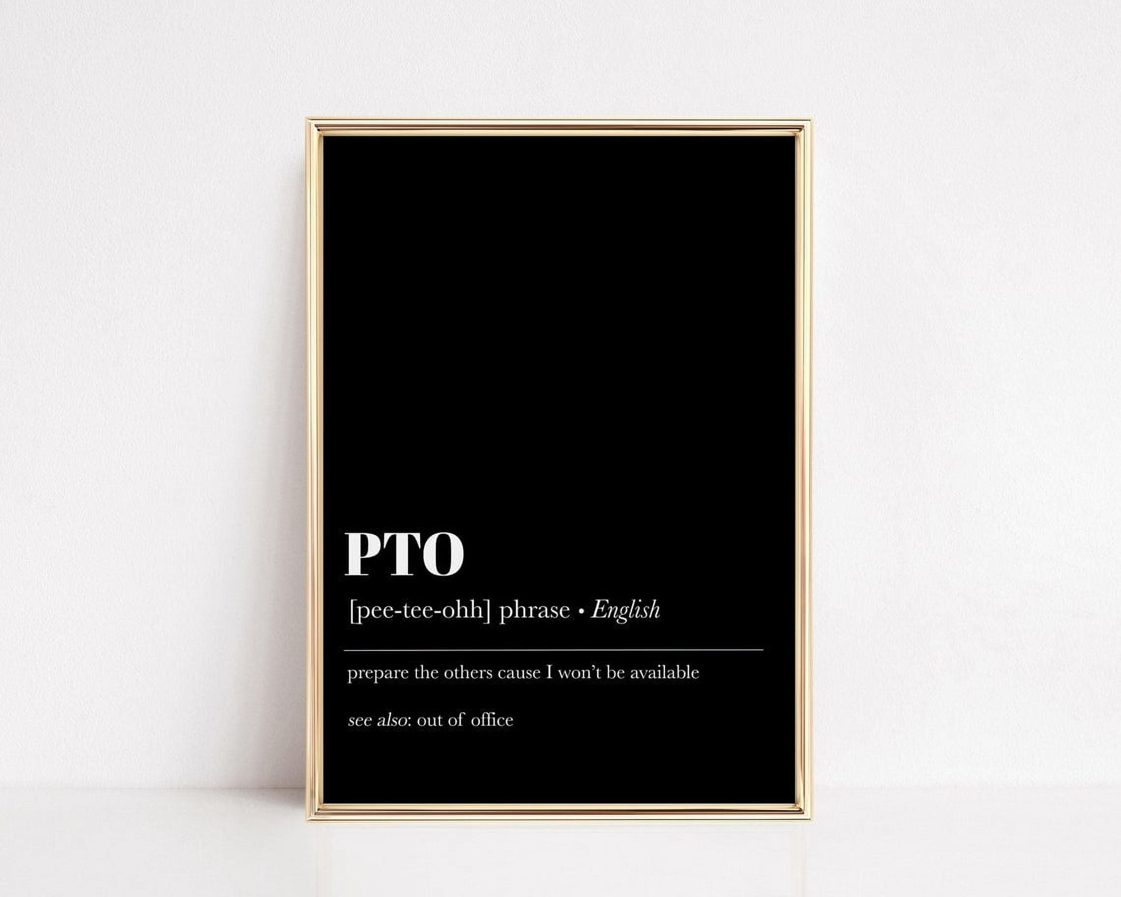 Funny Cubicle Decor Definition Print Pto Prepare The Others Office Wall ...