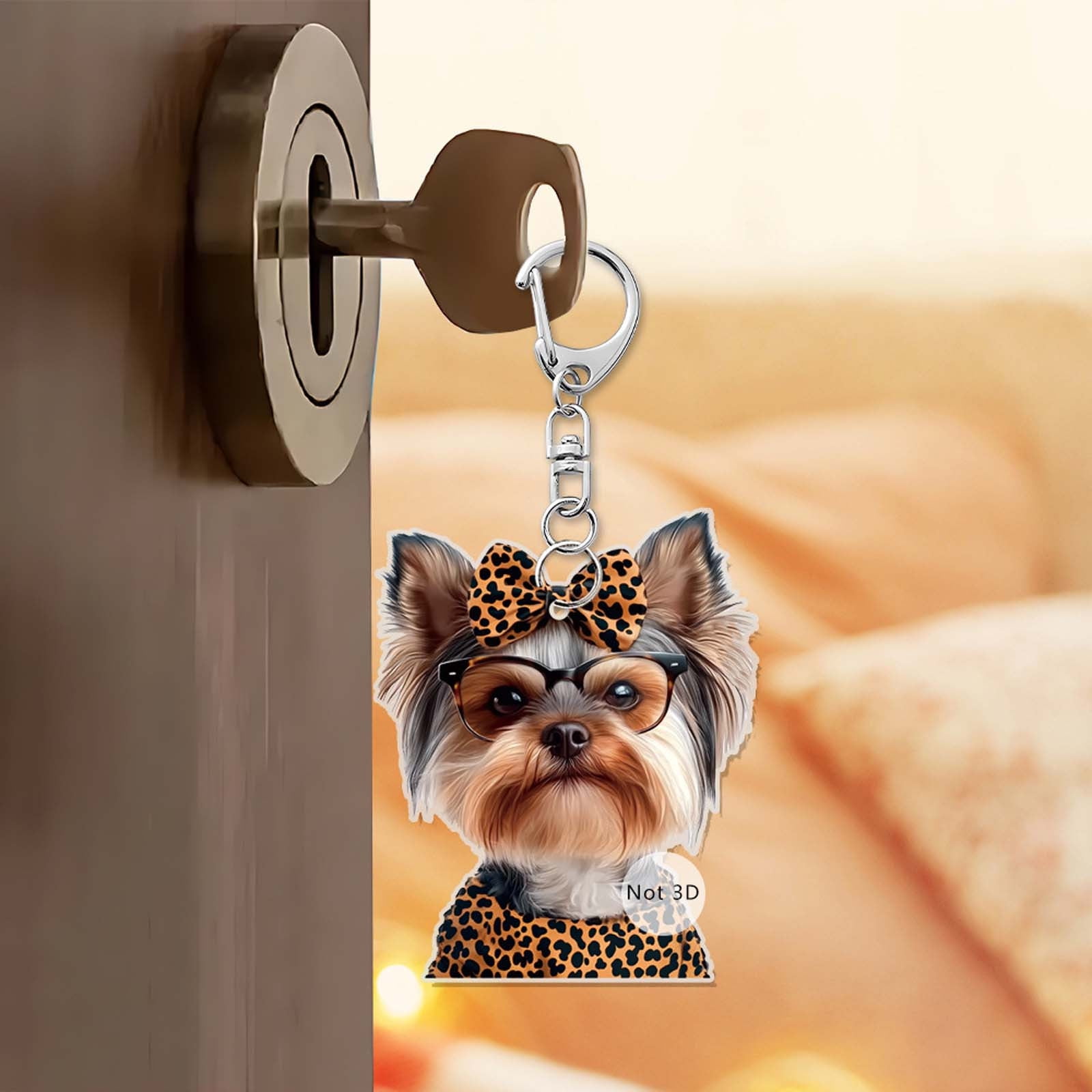 Funny Cute 2D Flat Acrylic Pendant Keychain - Waterproof Lightweight ...