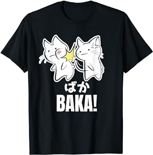 Funny Cute Anime Baka Cat Kitten Slap - Baka Japanese T-Shirt - Walmart.com