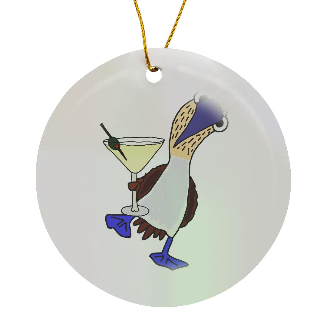 3drose, Funny Cute Blue-footed Booby Bird Drinking Martini Cartoon ...